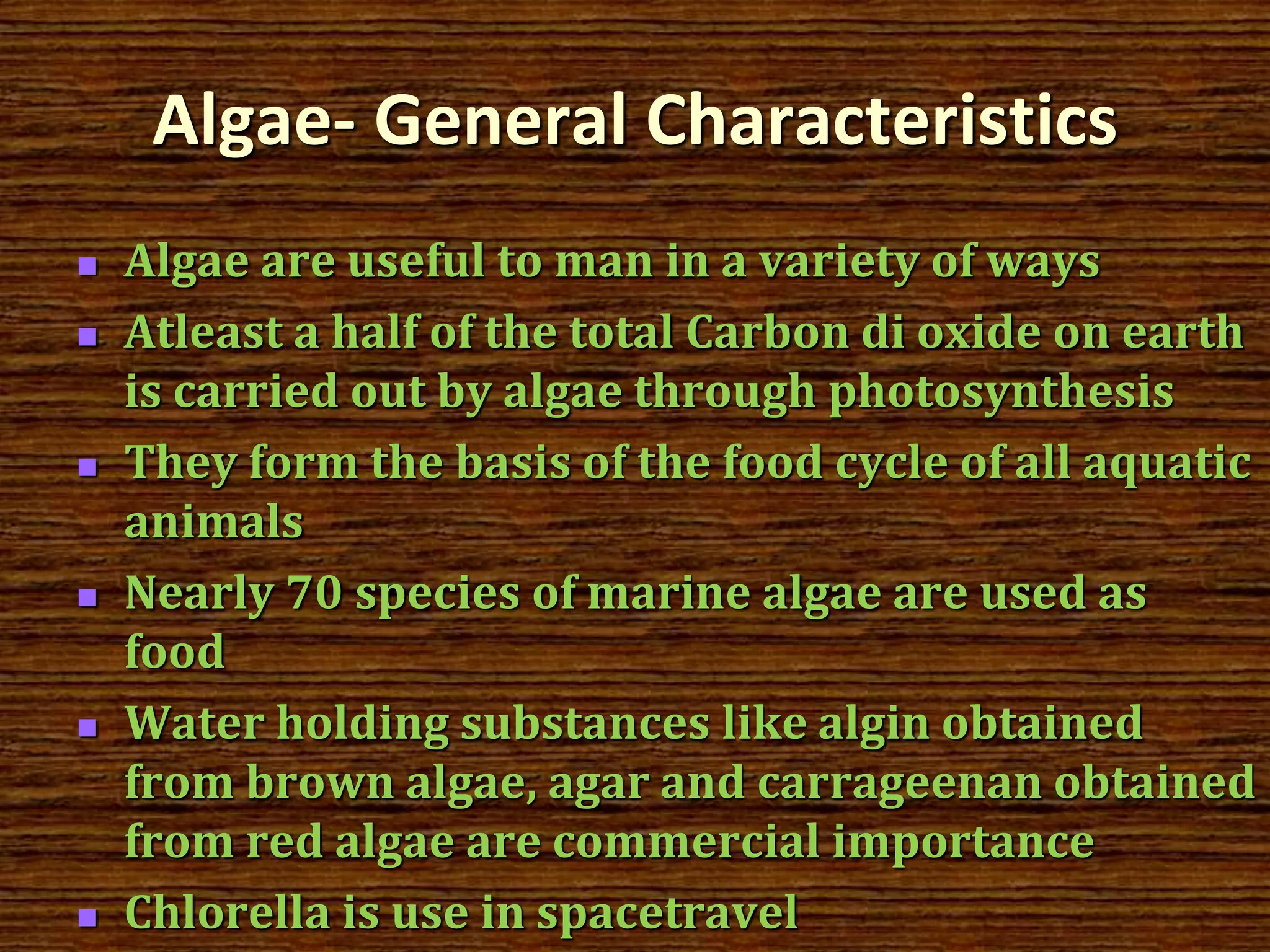 Algae general characters and classification | PPTX