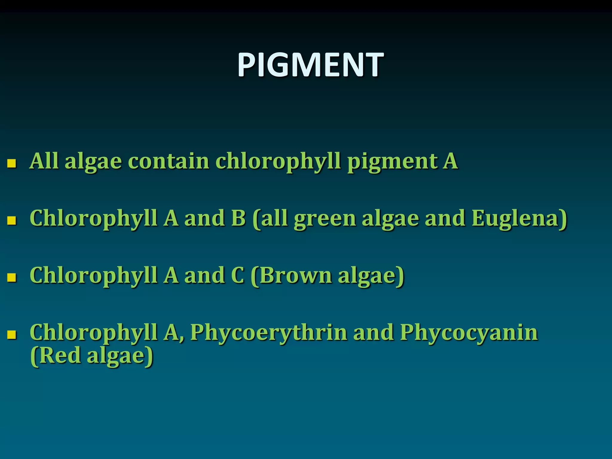 Algae general characters and classification | PPTX