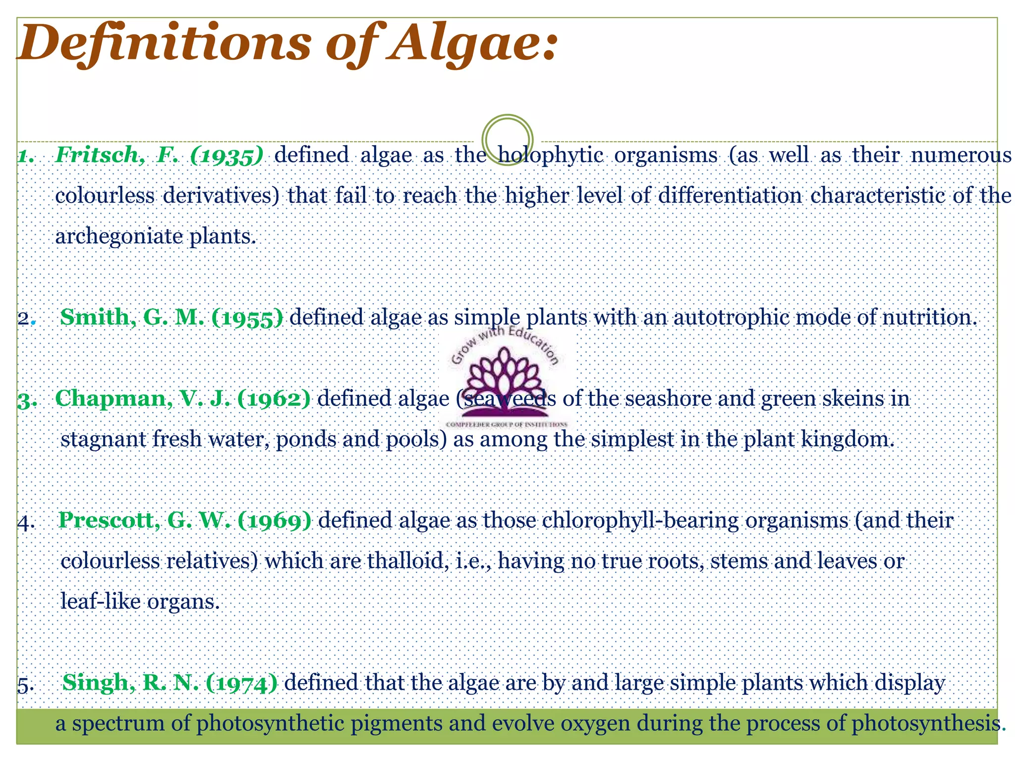Algae introduction | PPTX