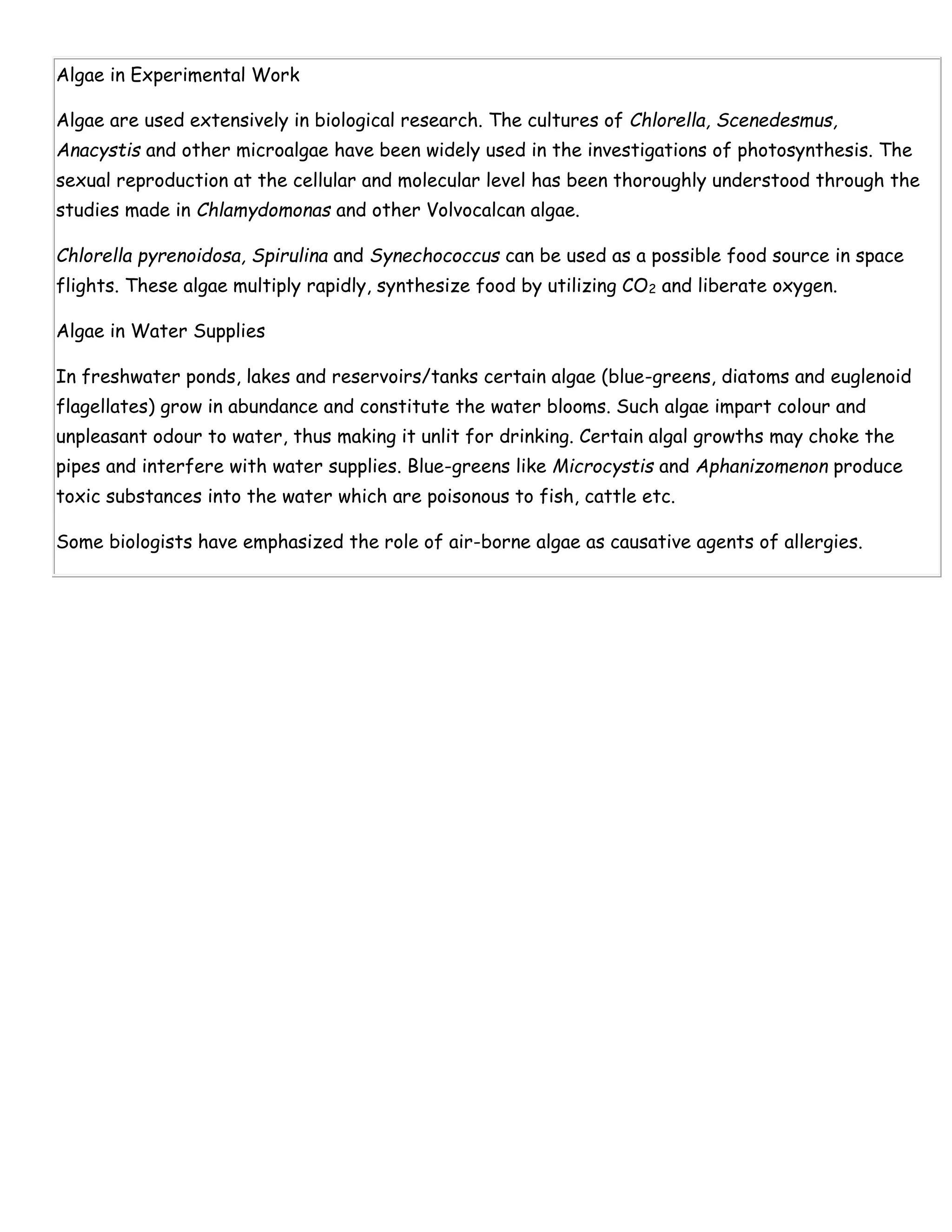 Algae notes (1) | PDF