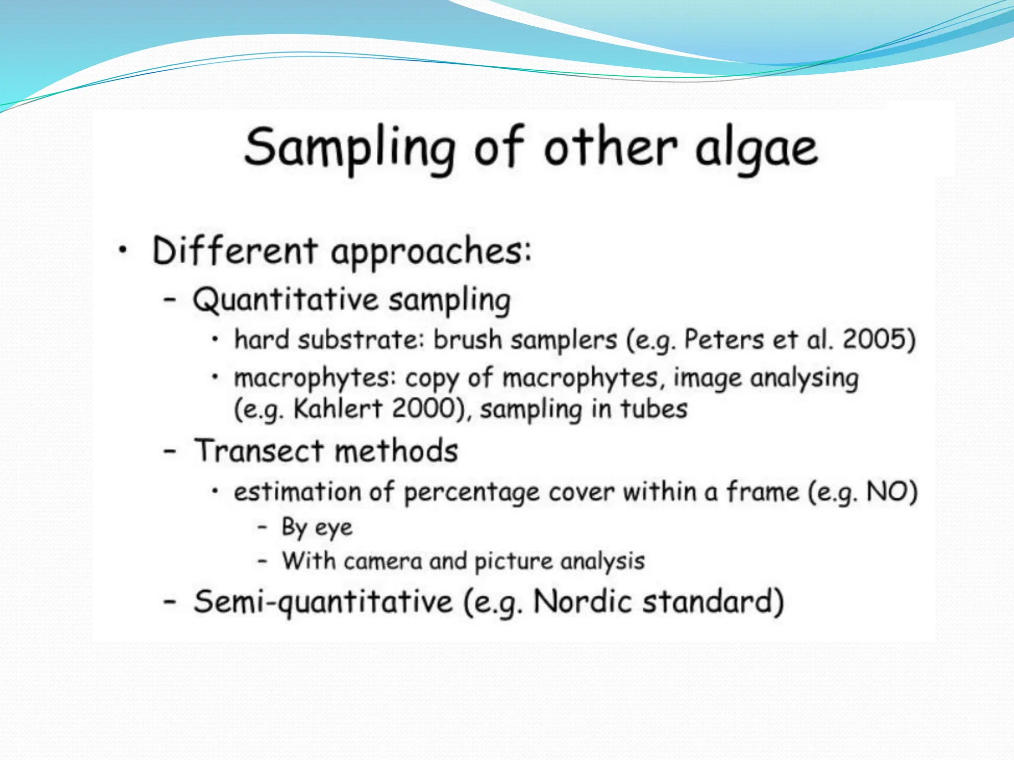 Sampling methodology of micro and macro algae | PPTX