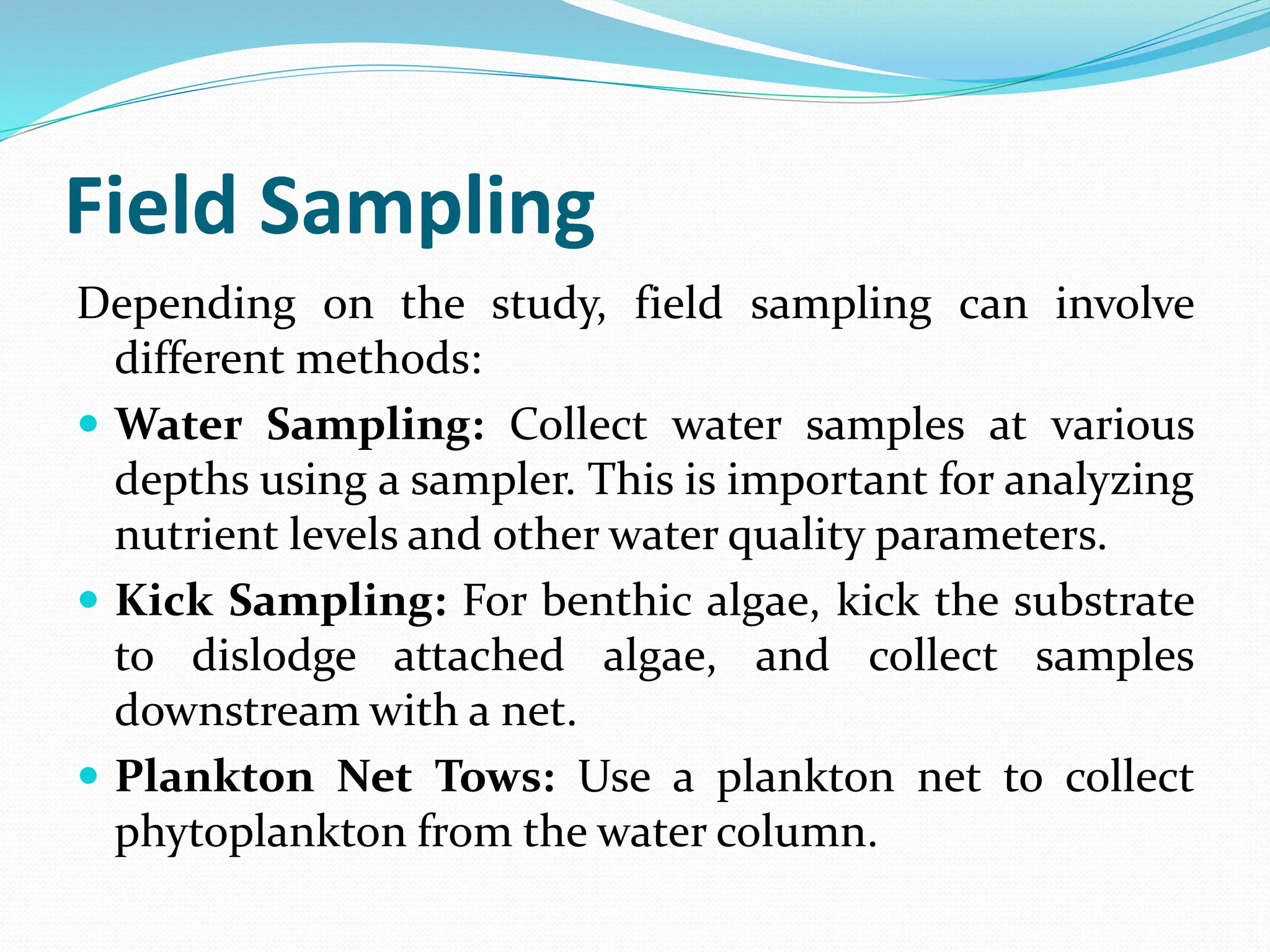 Sampling methodology of micro and macro algae | PPTX