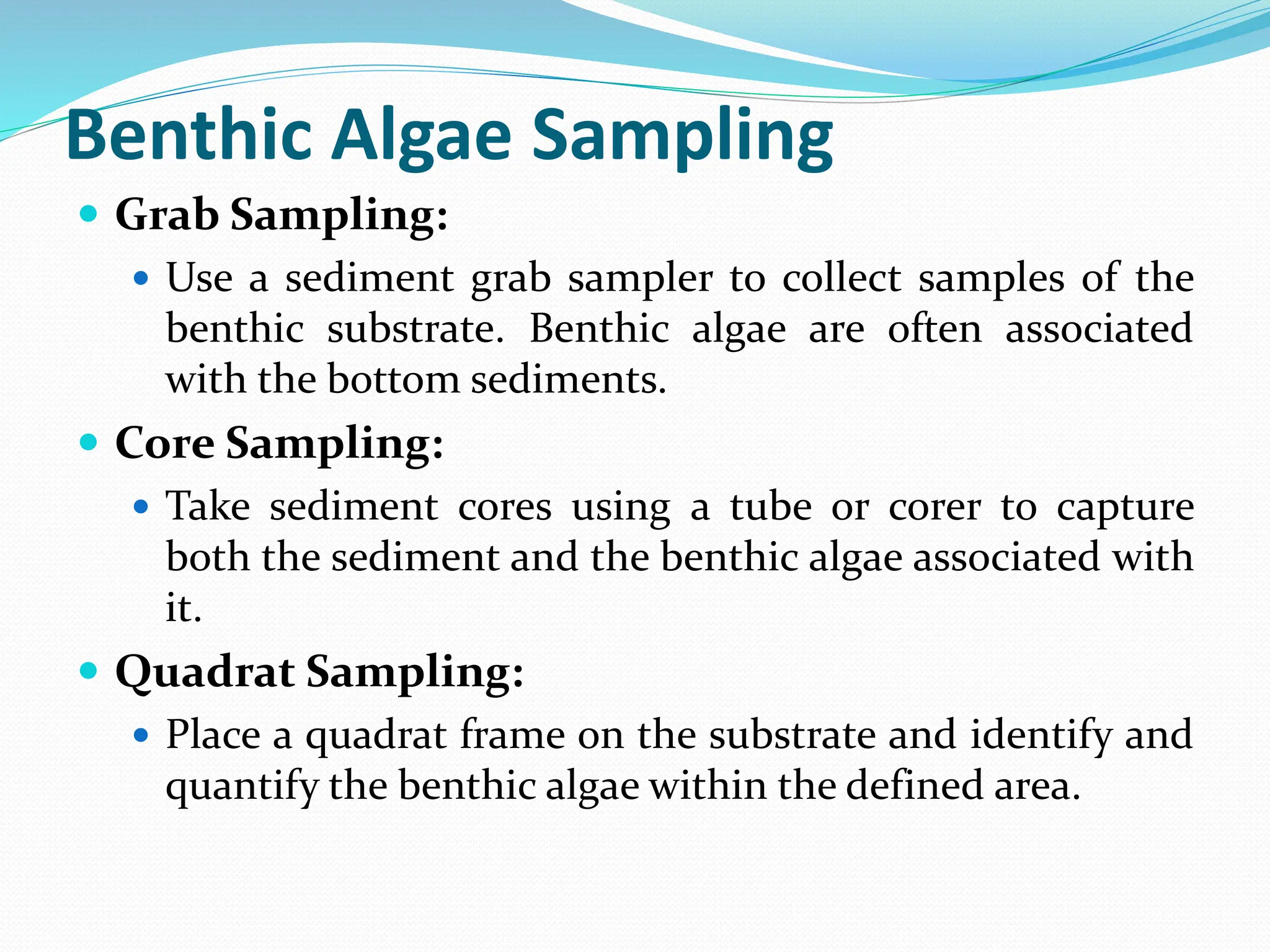 Sampling methodology of micro and macro algae | PPTX