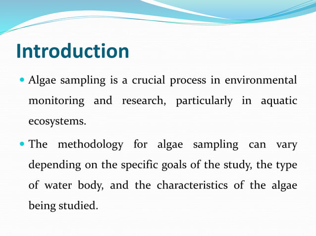Sampling methodology of micro and macro algae | PPTX