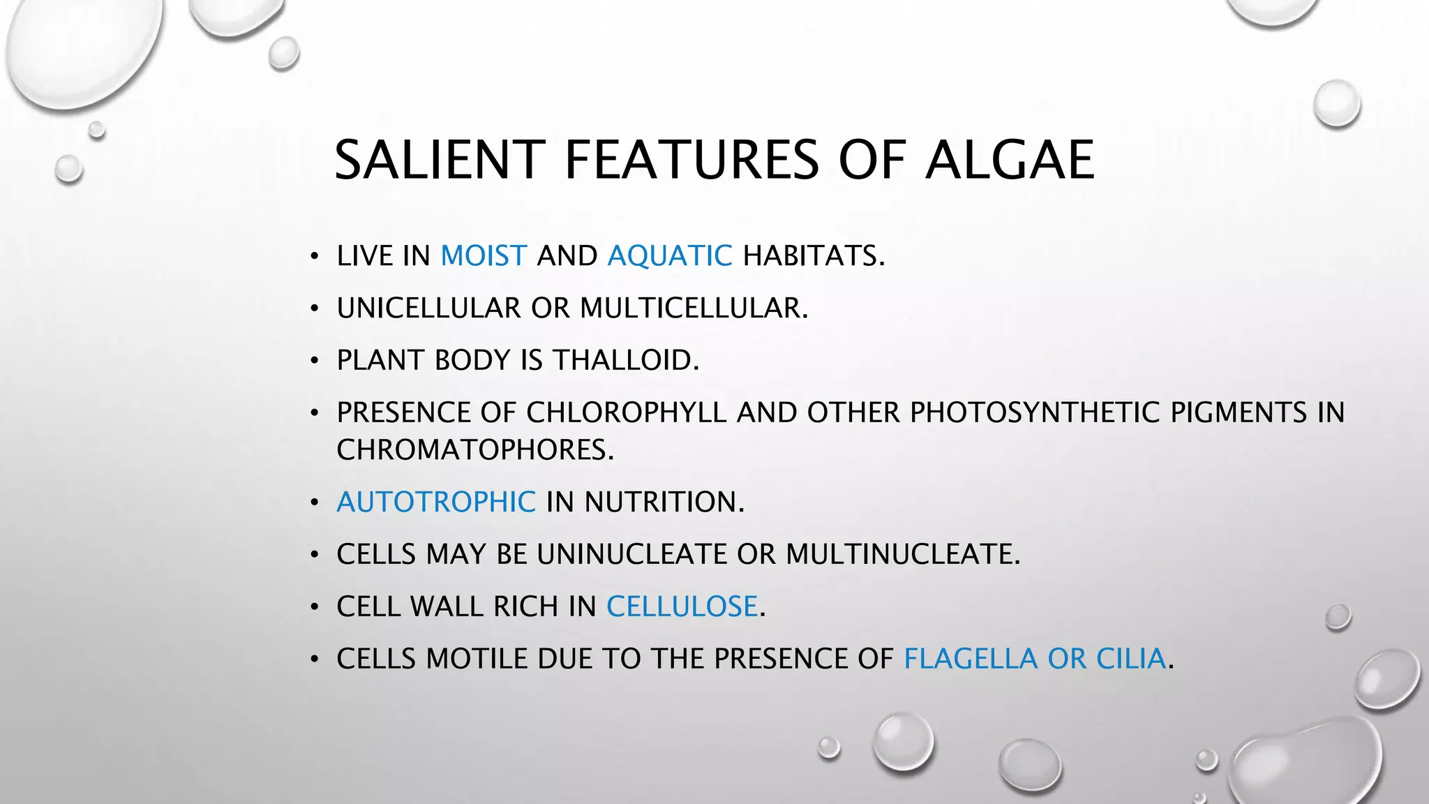 algae uses of algae types of algae reproduction of algae | PPTX