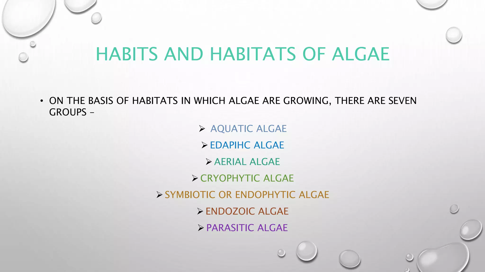 algae uses of algae types of algae reproduction of algae | PPTX