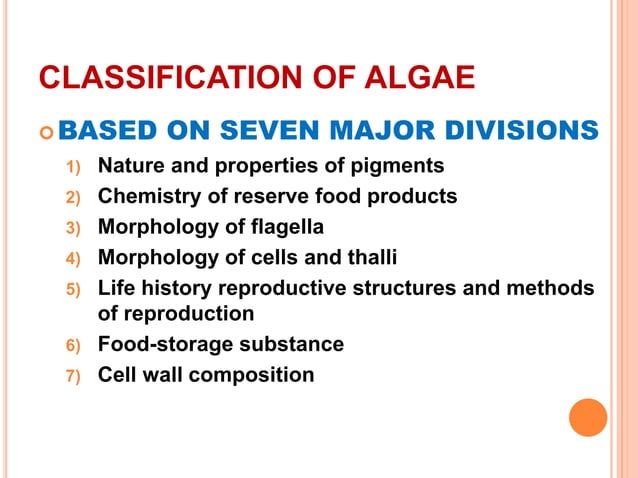 Algae General Characters And Classification