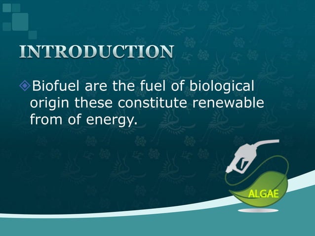 Algal biofuel | PPT