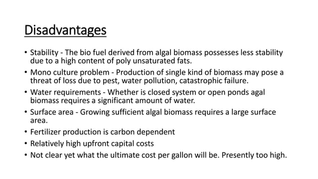 Algal Biofuel Production | PPT