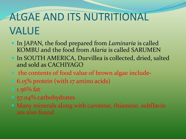ALGAL PRODUCTS.pptx | Herbs and Supplements | Alternative Medicine