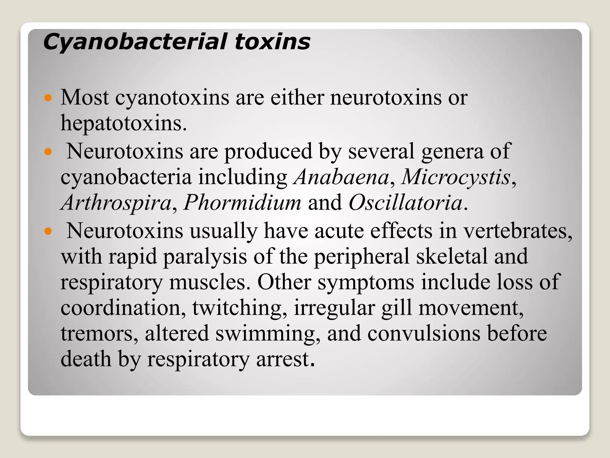 Algal toxins & its effects | PPTX