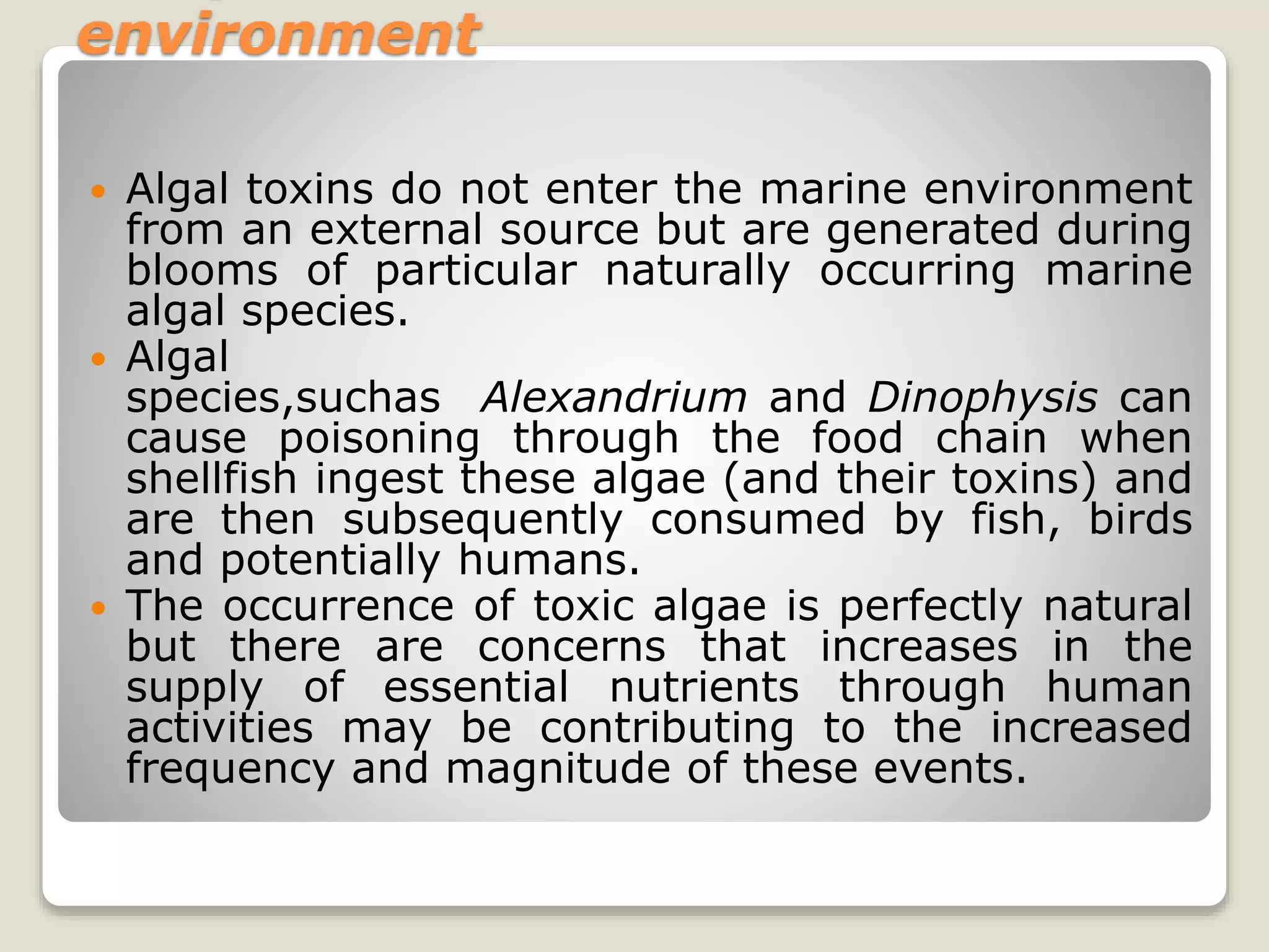 Algal toxins & its effects | PPTX