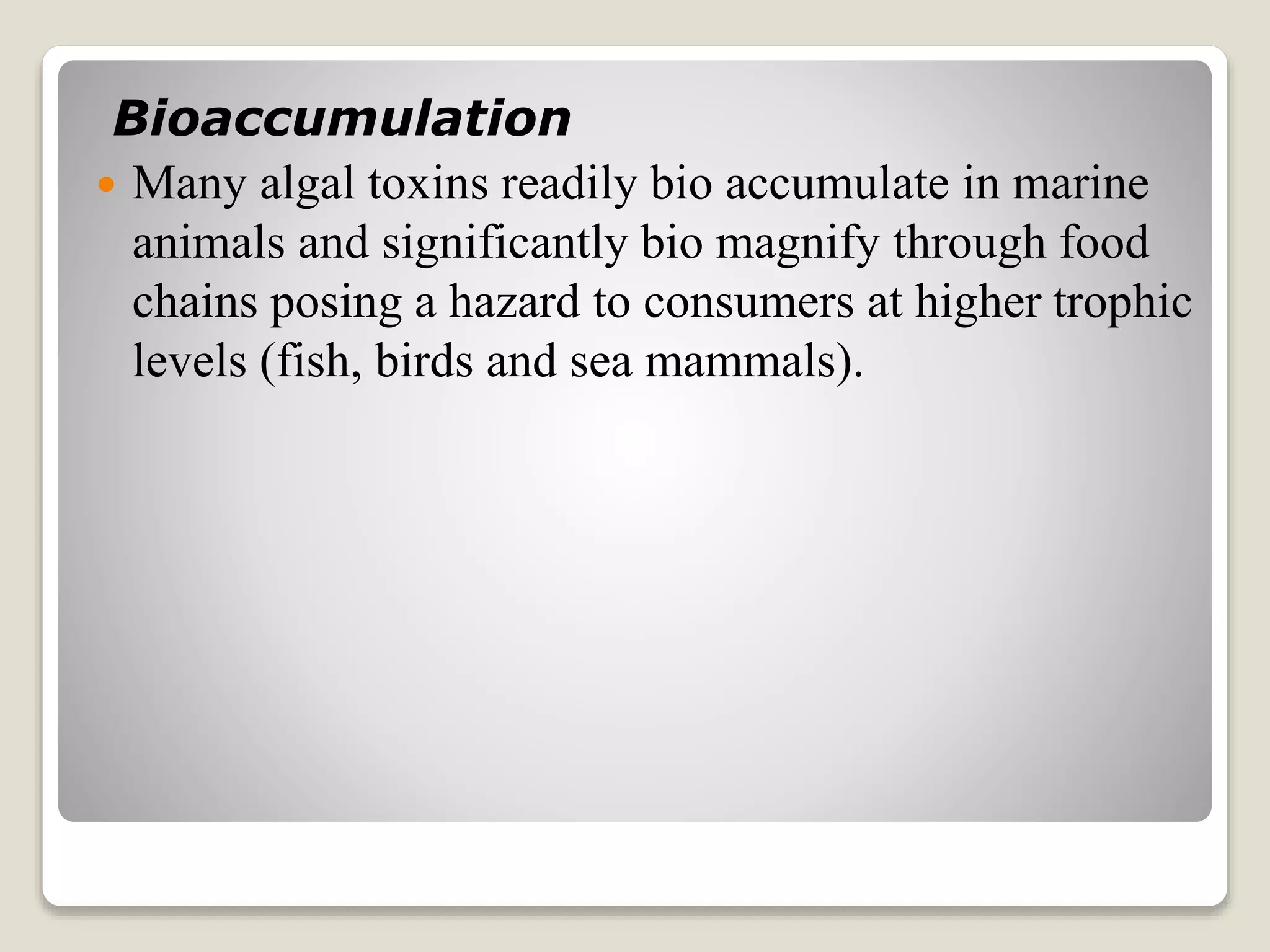 Algal toxins & its effects | PPTX