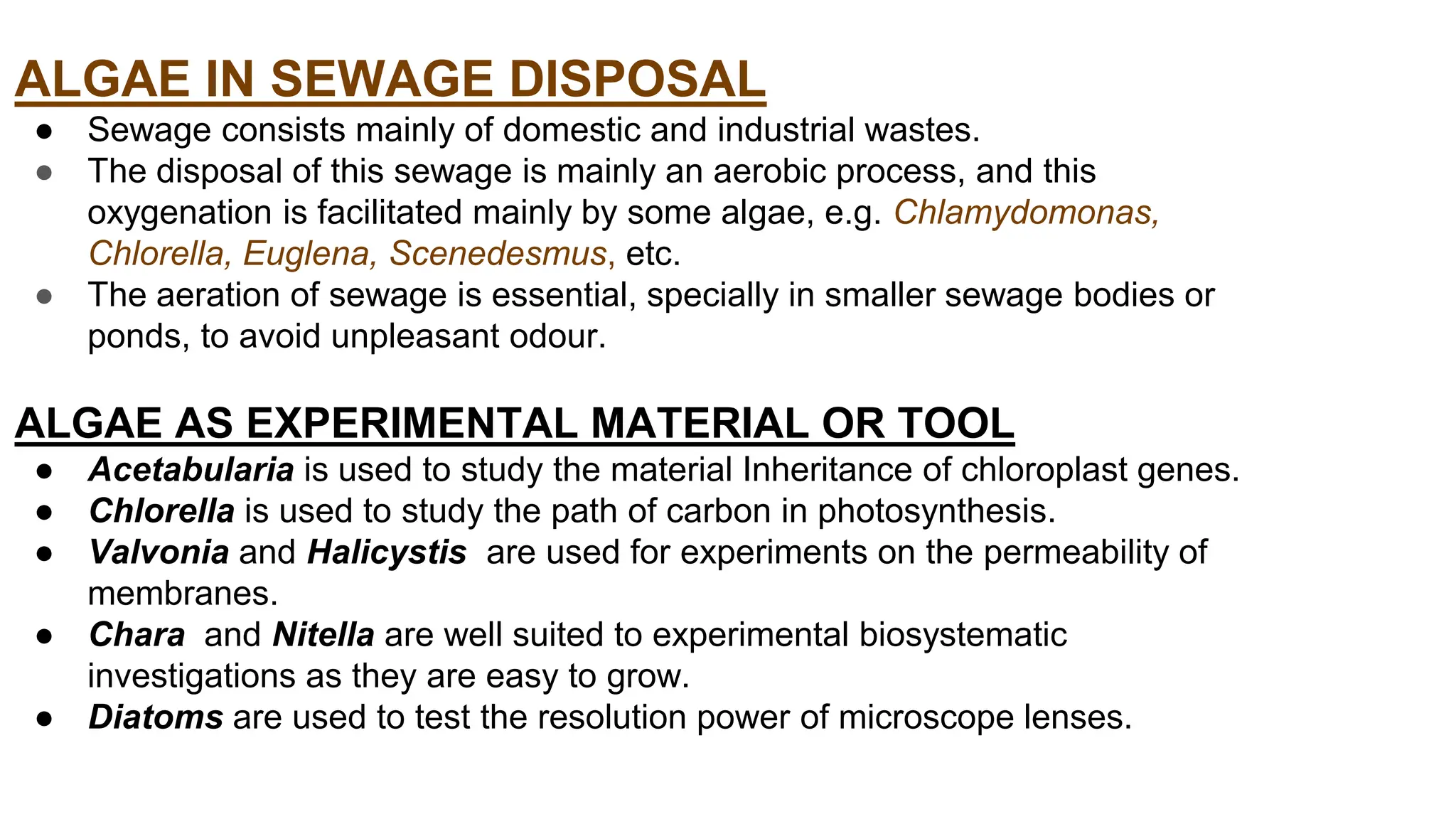 Ecological and economic importance of algae | PPTX