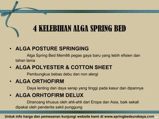 Alga spring bed Surabaya | PPTX