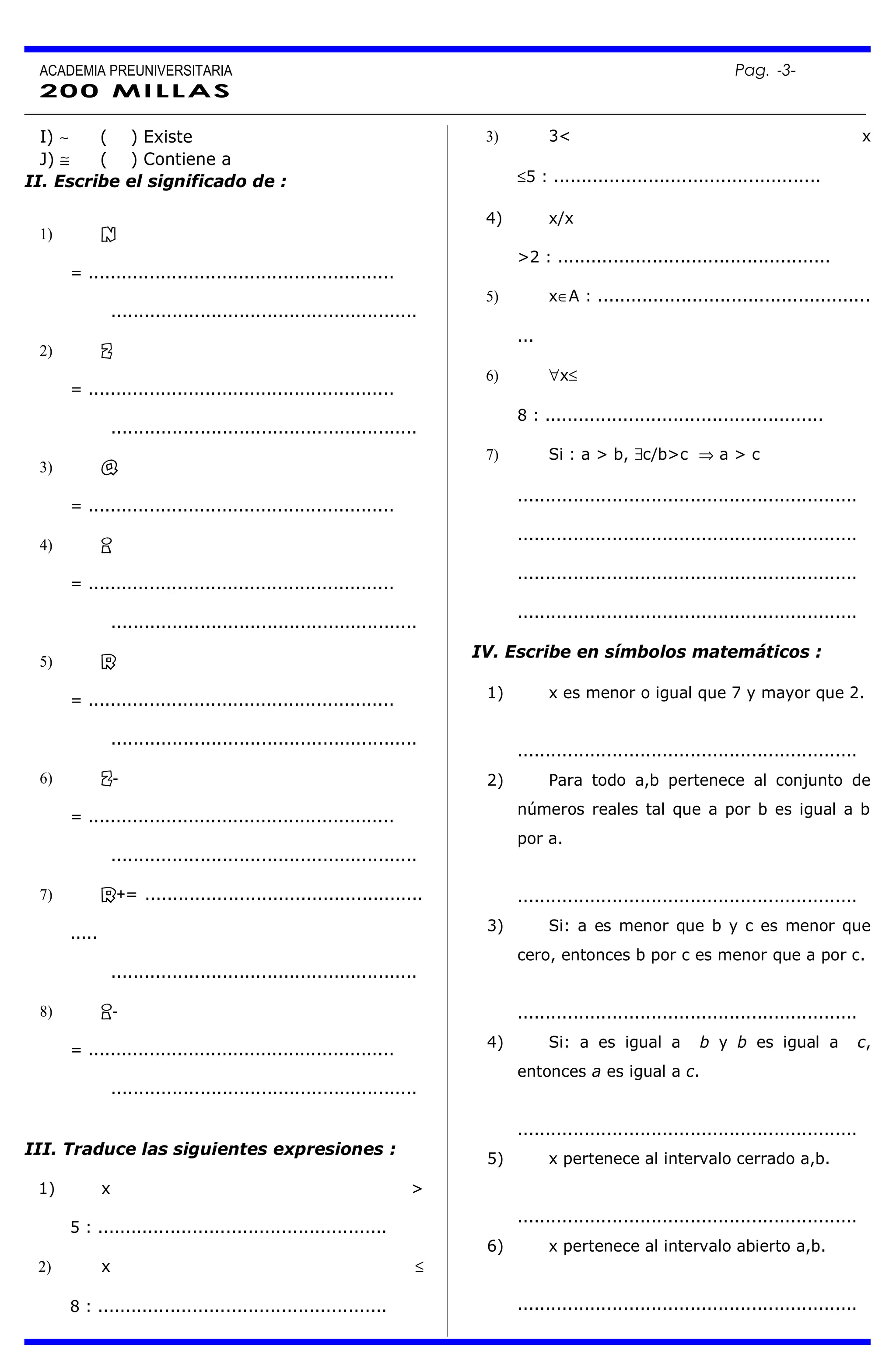 LISTA DE SÍMBOLOS EN ÁLGEBRA | DOC