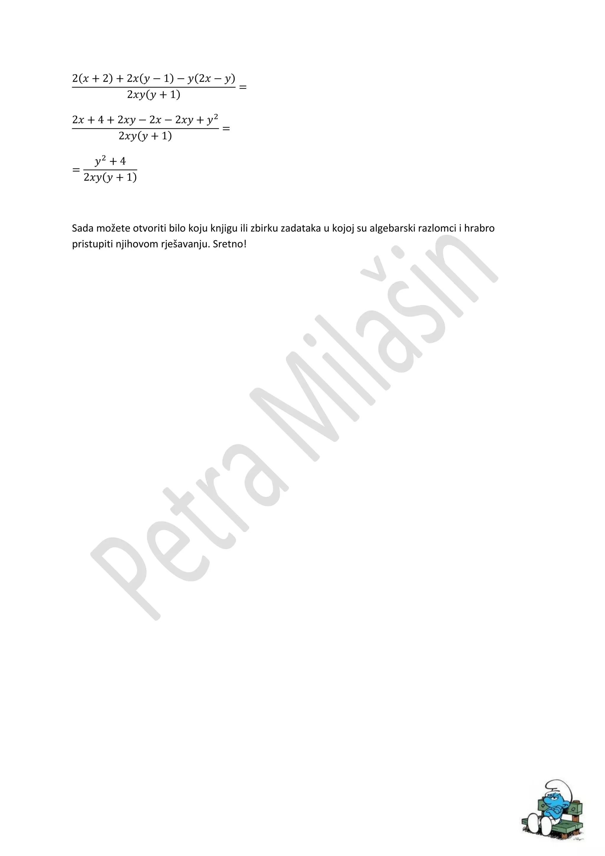 Algebarski razlomci | PDF