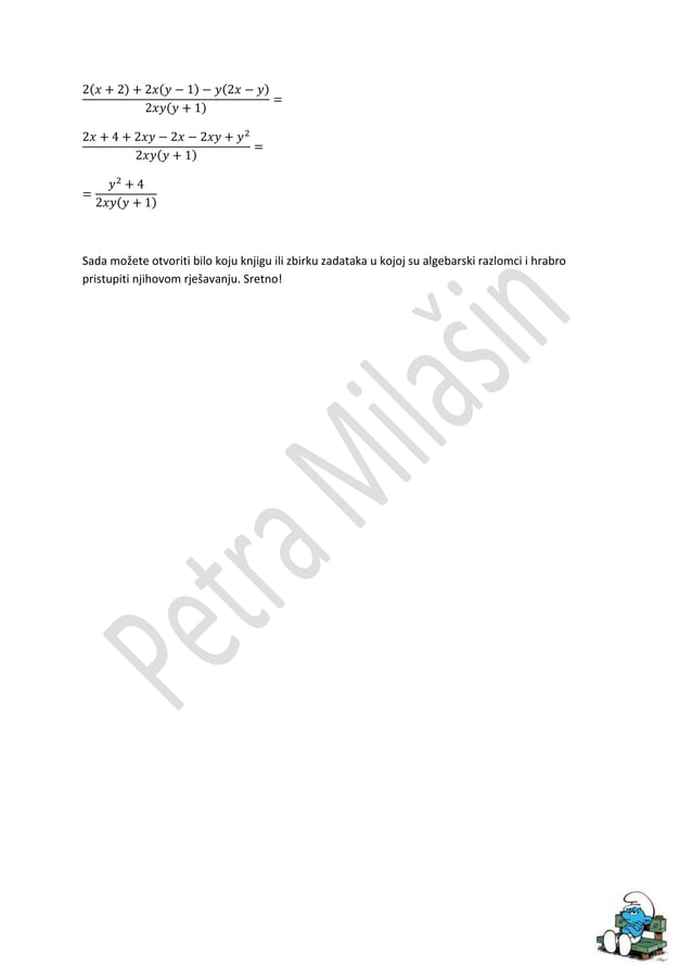 Algebarski razlomci | PDF