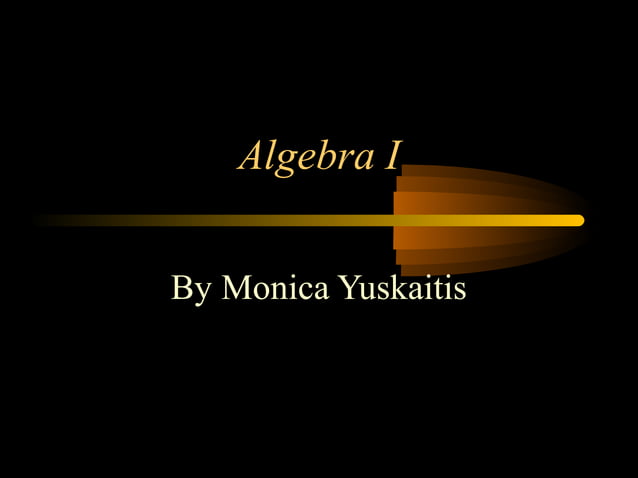 Algebra | PPT