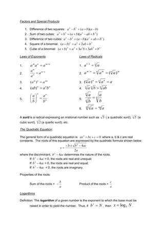 Algebra | PDF