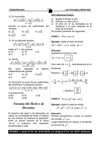 Algebra | DOC