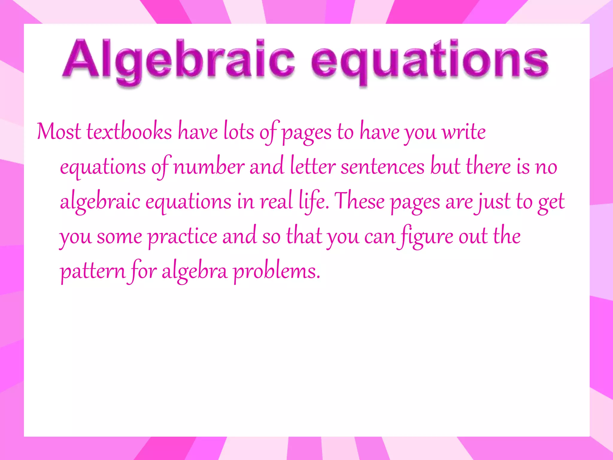 Algebra | PPTX