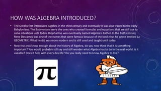 Algebra | PPT