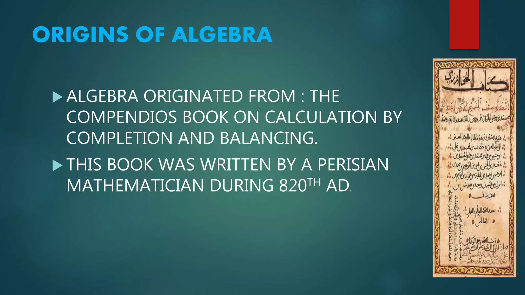 Algebra | PPTX