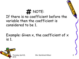 Algebra by N.Wilson | PPTX