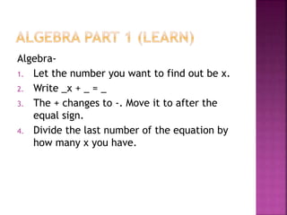 Algebra | PPT