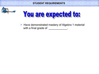 Algebra 2, Course Syllabus | PPT