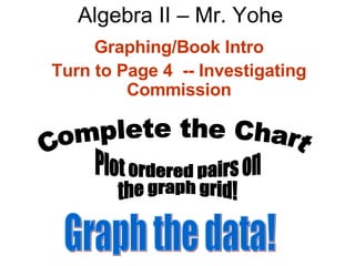 Algebra 2 Day 1 Graphs & Linearly Related Data | PPT