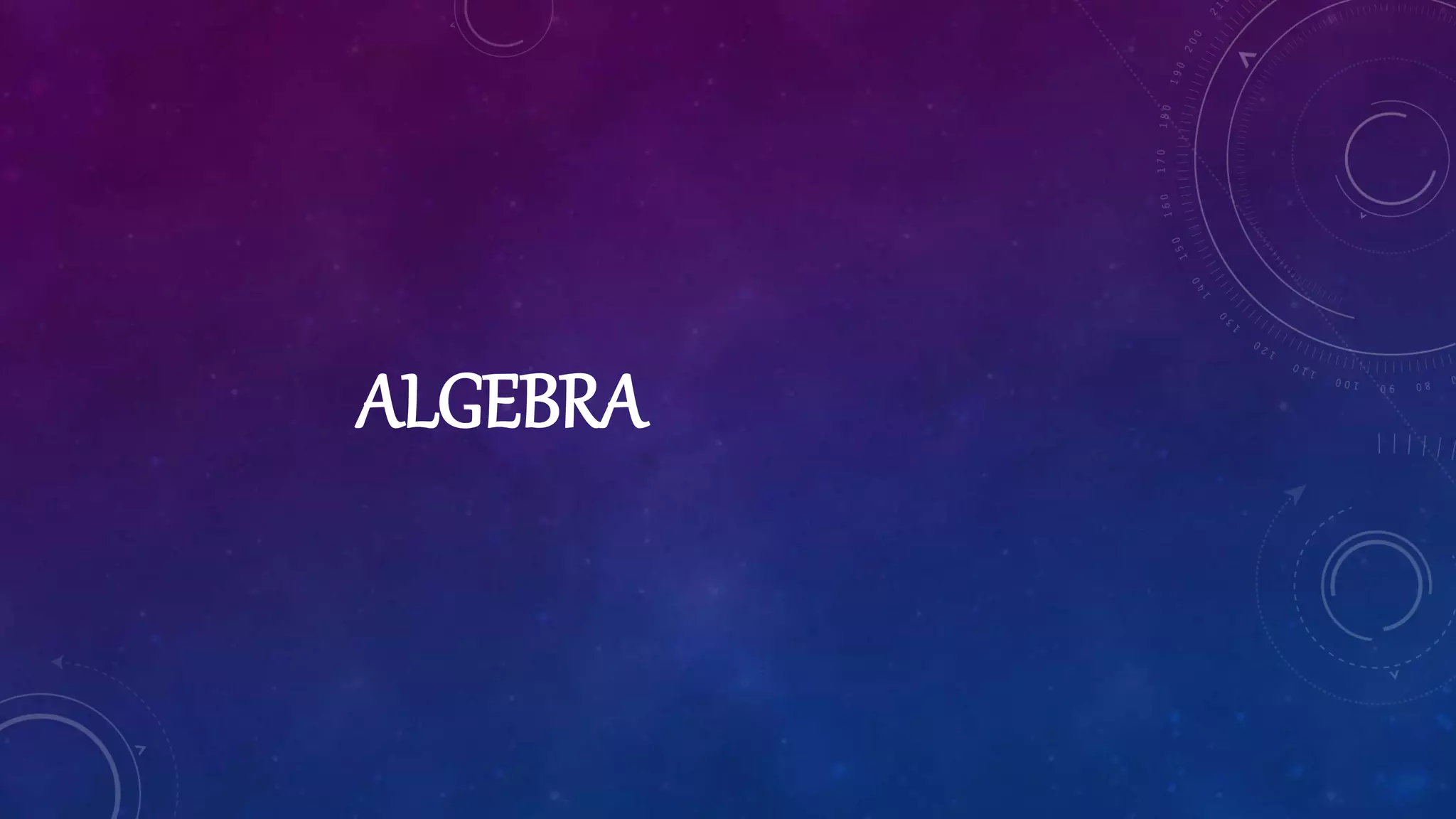 Algebra | PPT