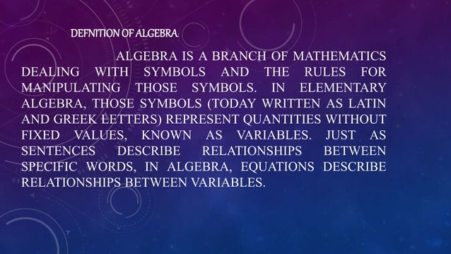 Algebra | PPT