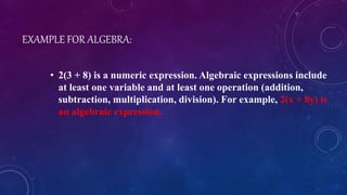 Algebra | PPT