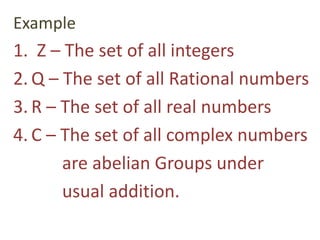 ABSTRACT ALGEBRA | PPTX