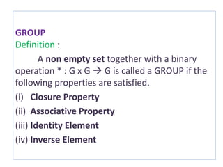 ABSTRACT ALGEBRA | PPTX