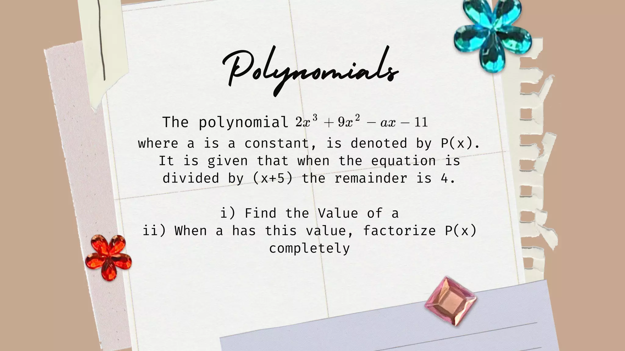 Algebra Presentation on Topic Modulus function and Polynomials | PPT