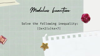 Algebra Presentation on Topic Modulus function and Polynomials | PPT