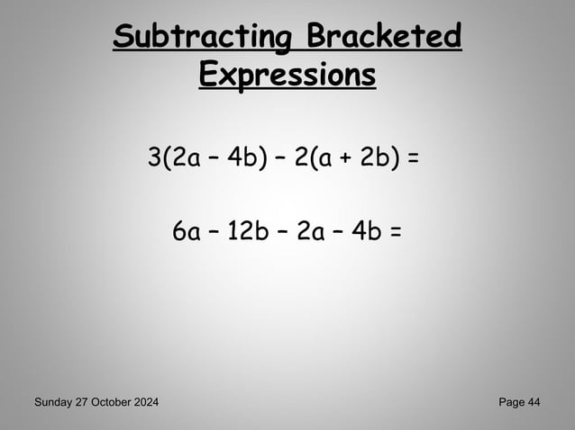 Understanding about the basics of algebra | PPT