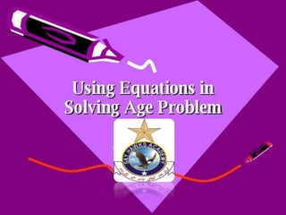SAT-EXAM Algebra age problem | PPTX