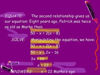 SAT-EXAM Algebra age problem | PPTX