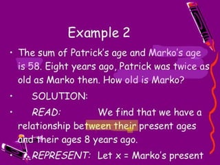 SAT-EXAM Algebra age problem | PPT