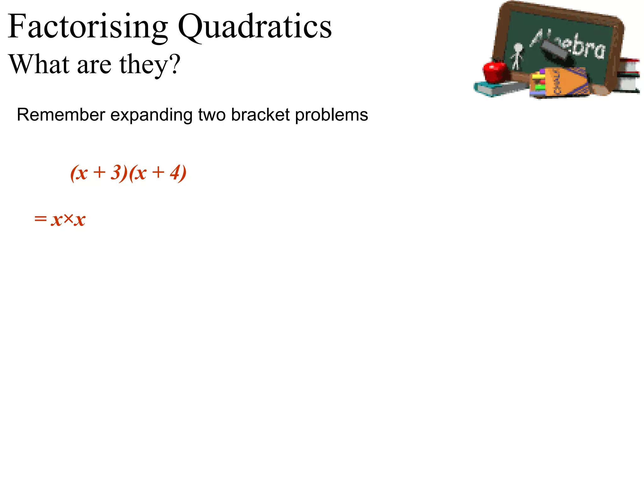 Factorising Quadratics | PPT