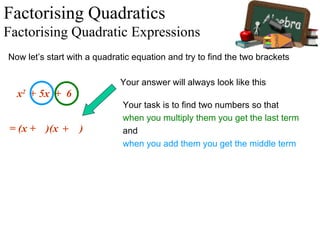 Factorising Quadratics | PPT