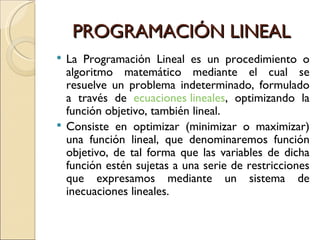 Programacion Lineal | PPT