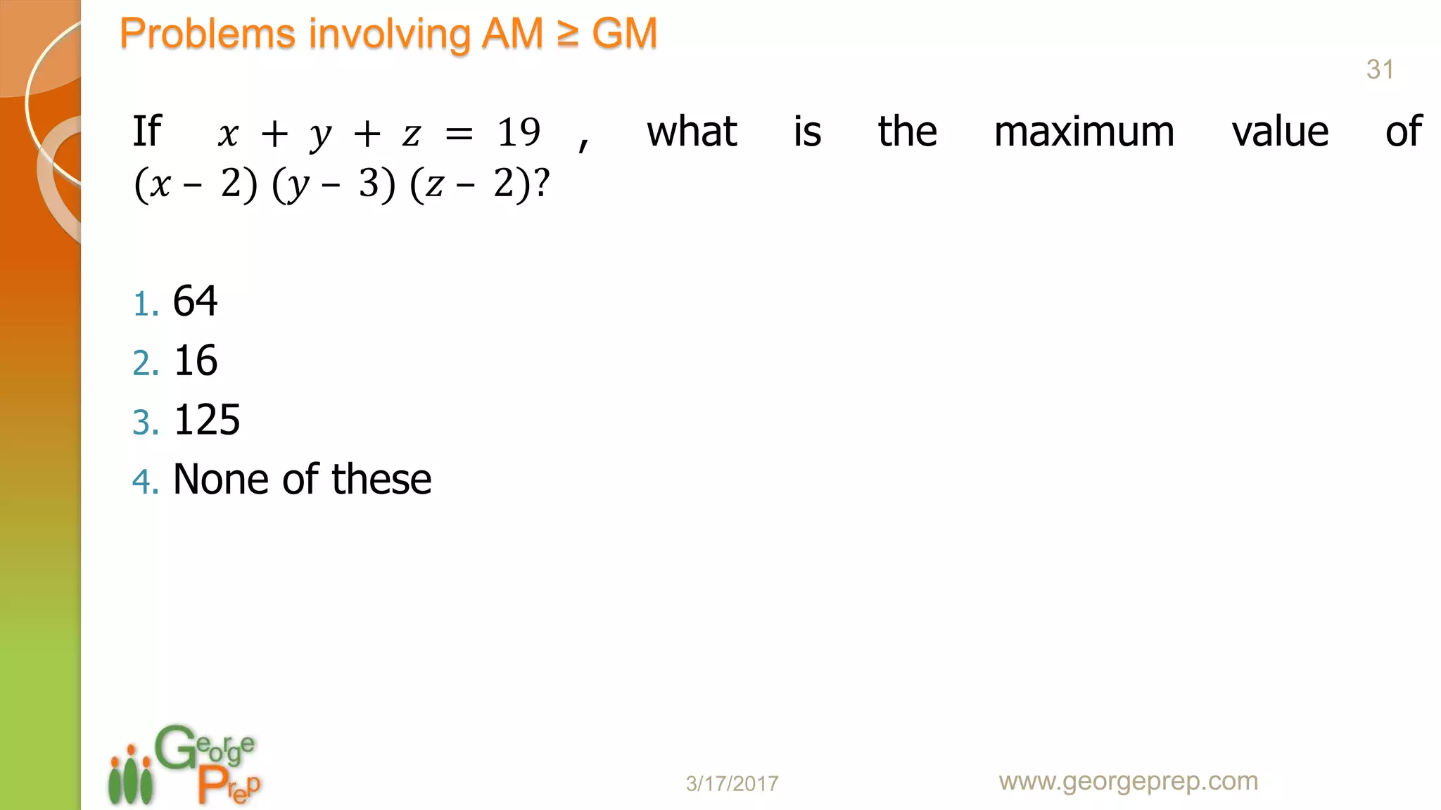 GRE - Algebra | PPTX