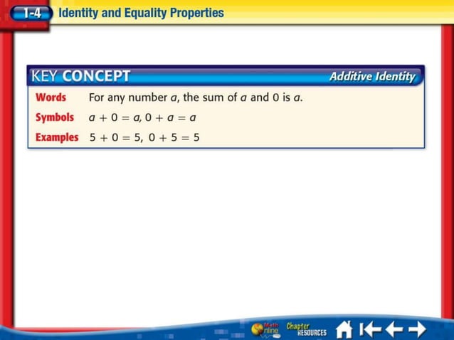 Algebra 1 identity and equality properties | PPTX