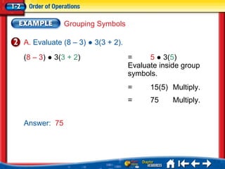 Algebra 1 order of operations | PPT