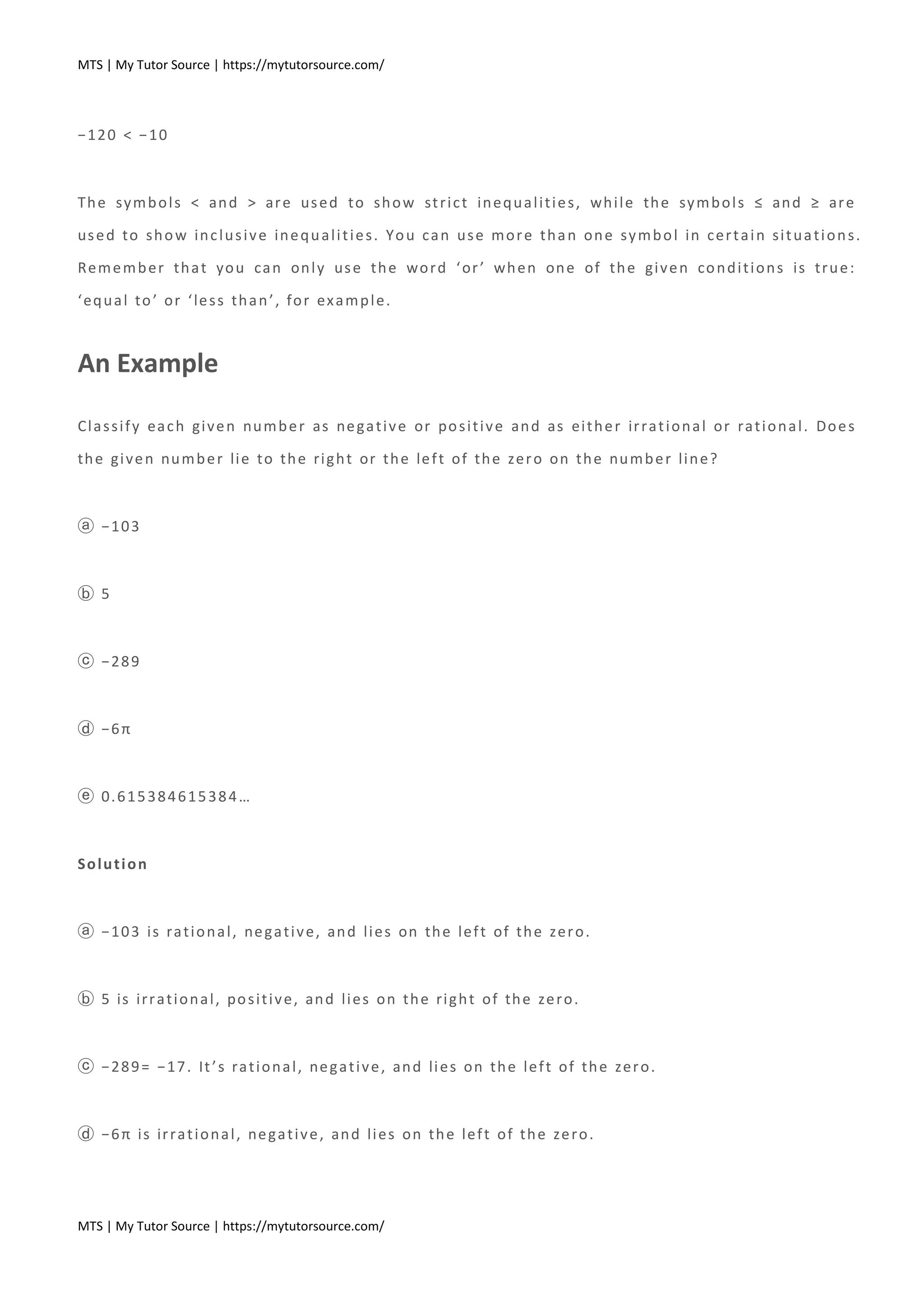 Algebra 101 real numbers and the real number line | PDF
